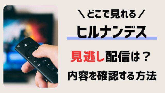 ヒルナンデスの見逃し配信はTverやHuluで見れない？見逃した時に内容を知る方法 | ミクモリblog